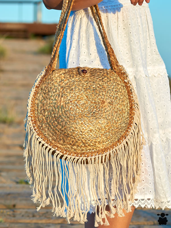 Bolso boho chic Shampa dorado - Oveja Bohemia