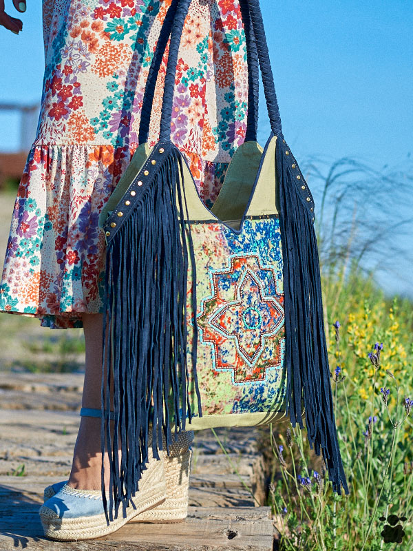 Bolso boho chic Xenia blanco - Oveja Bohemia